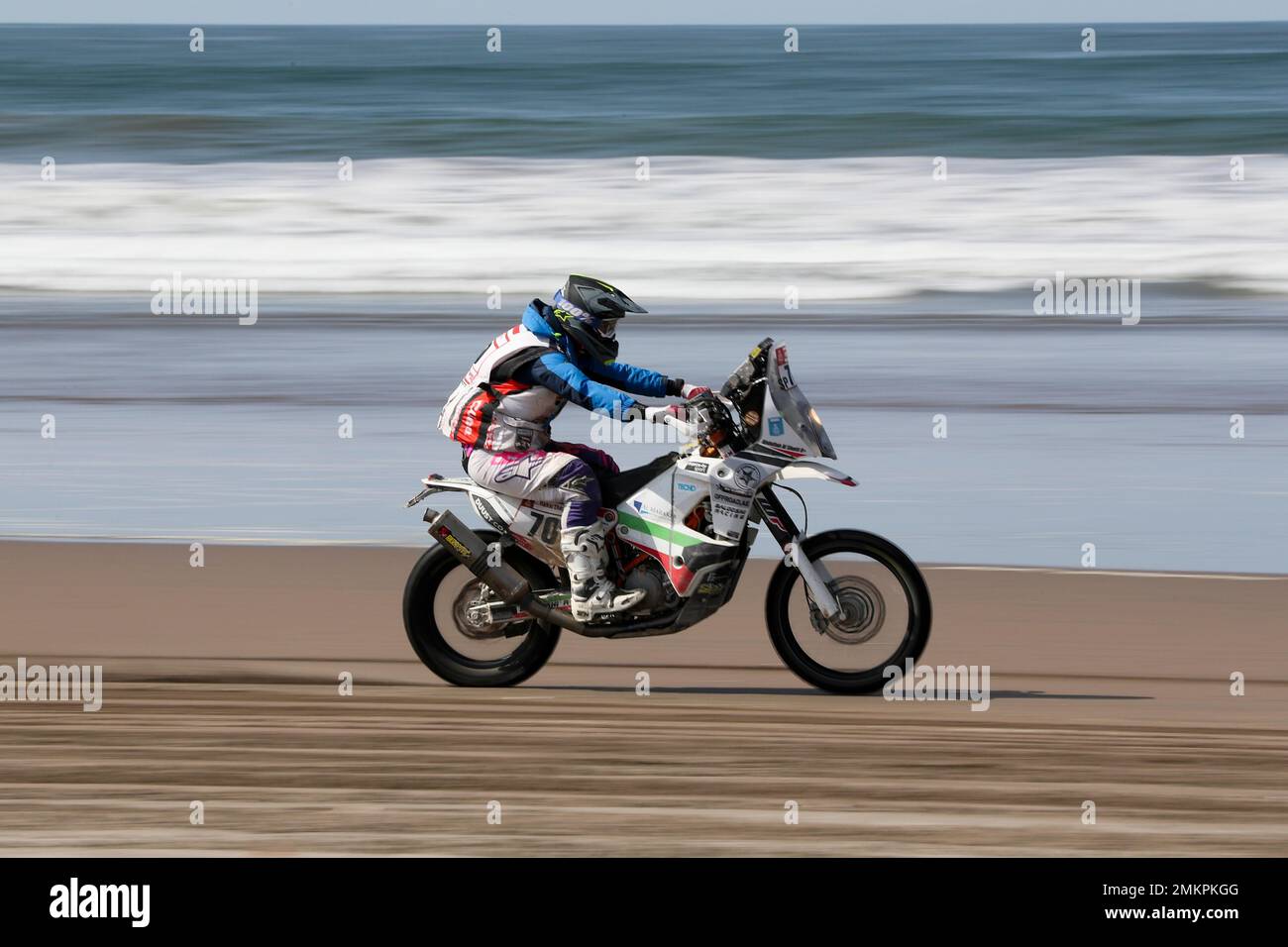 Abdullah Al Shatti of Kuwait rides his KTM motorbike during the stage ...
