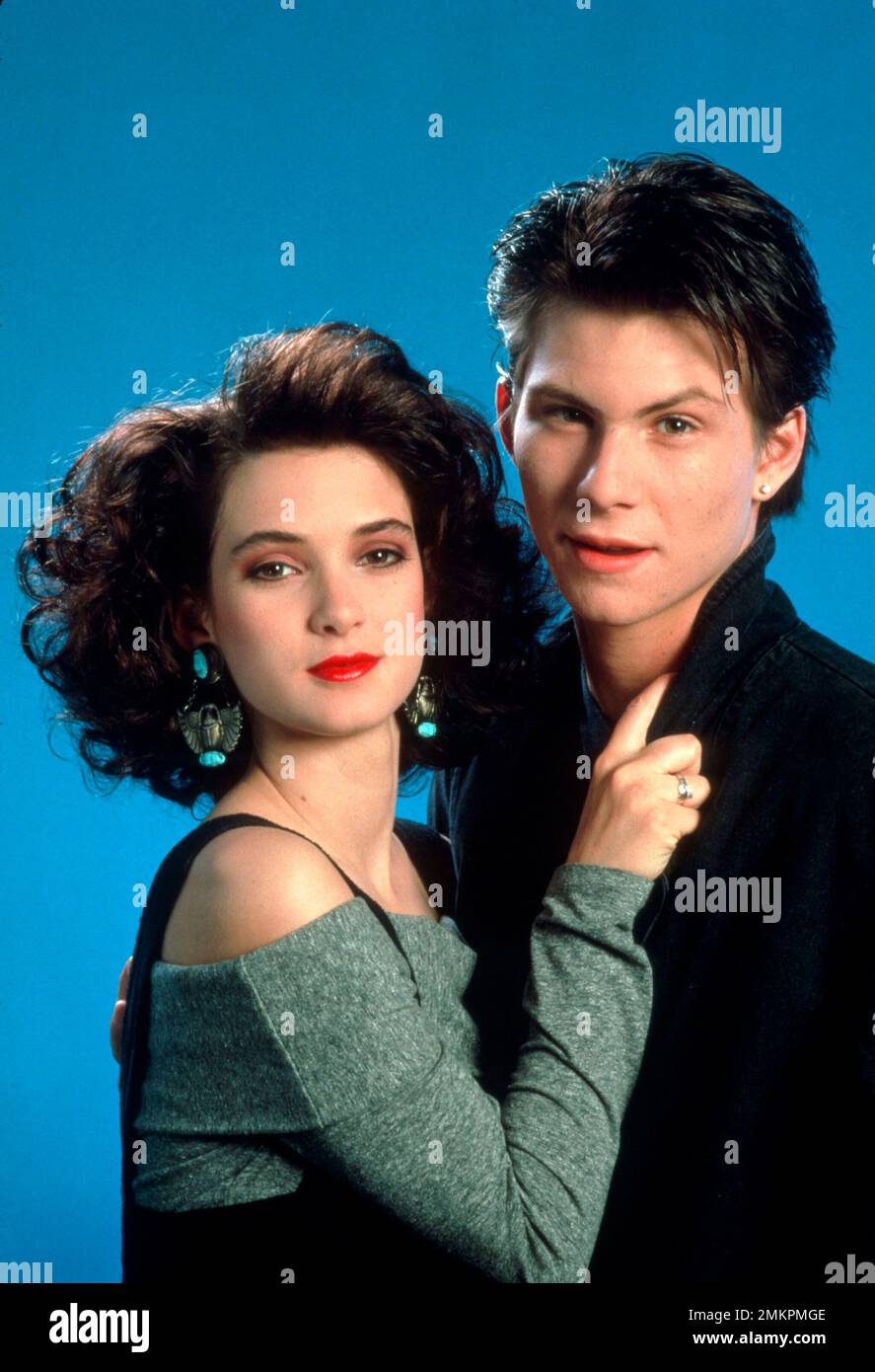 WINONA RYDER and CHRISTIAN SLATER in HEATHERS (1989), directed by MICHAEL LEHMANN. Credit ...