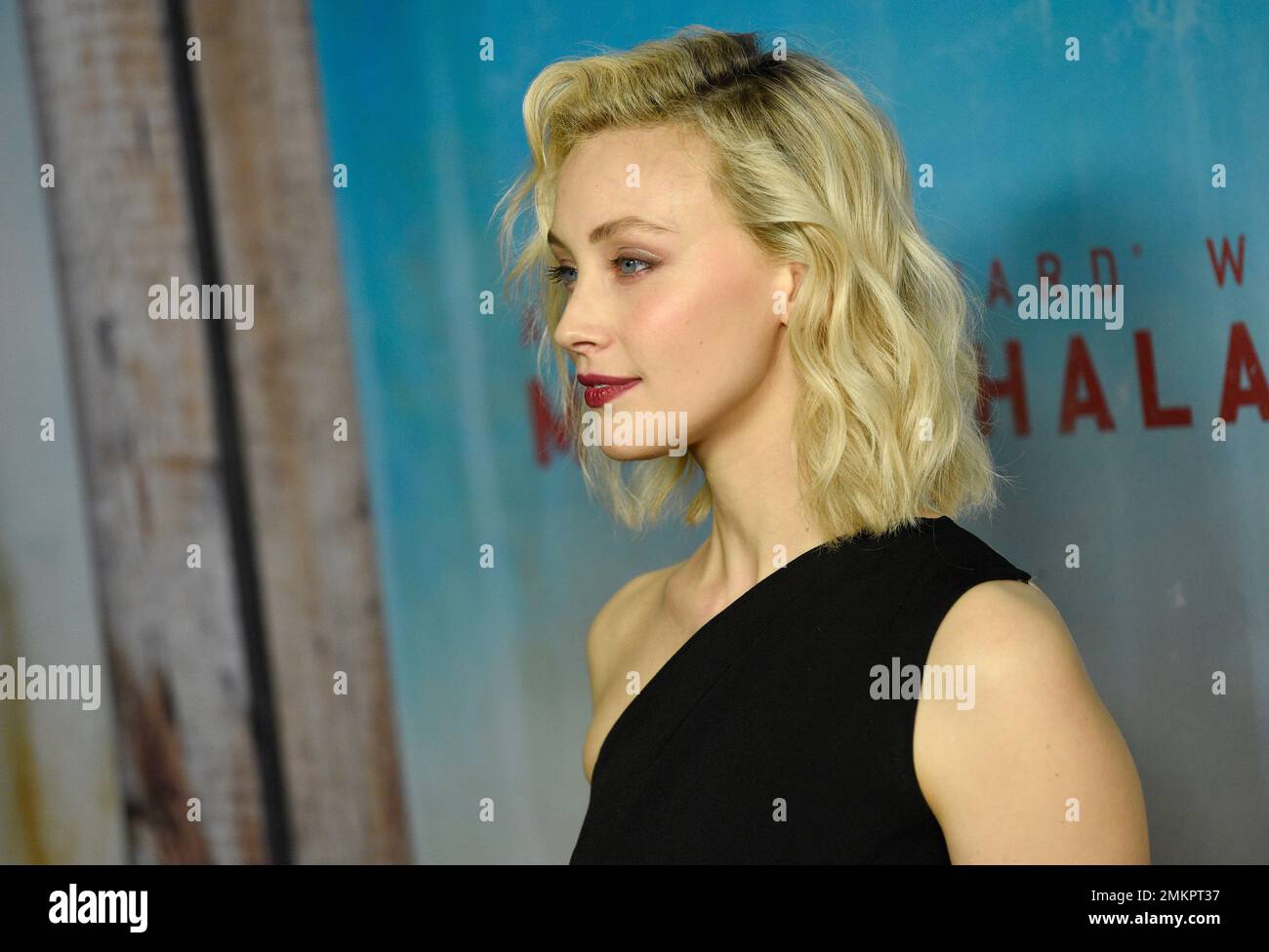 Sarah Gadon arrives at the Los Angeles premiere of "True Detective ...