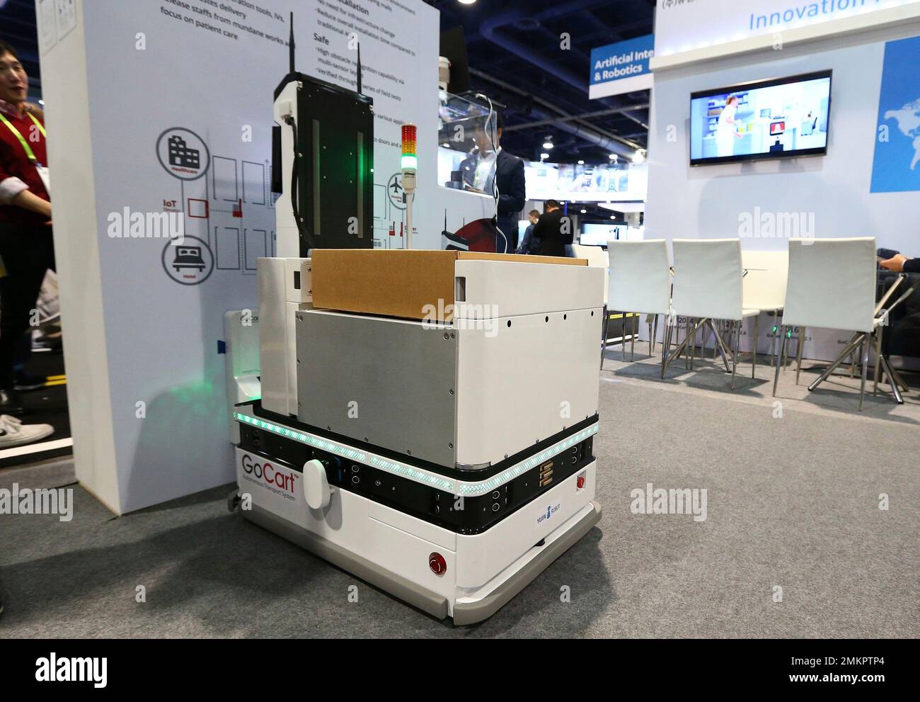 The Yujin Robot GoCart is an autonomous transport delivery system ...