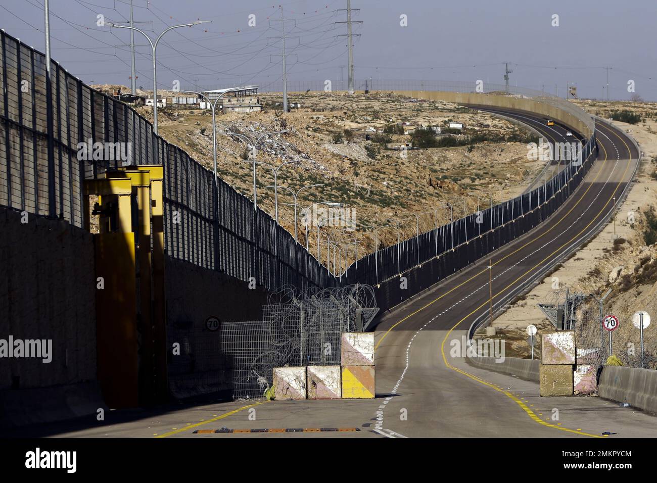 A newly opened segregated West Bank highway is seen near Jerusalem ...