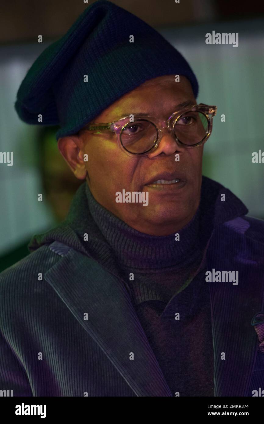 Actor Samuel L. Jackson poses for photographers upon arrival at the ...