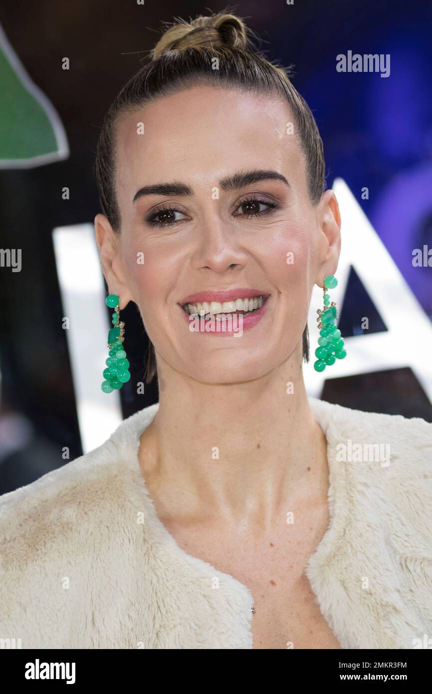 Actress Sarah Paulson poses for photographers upon arrival at the ...