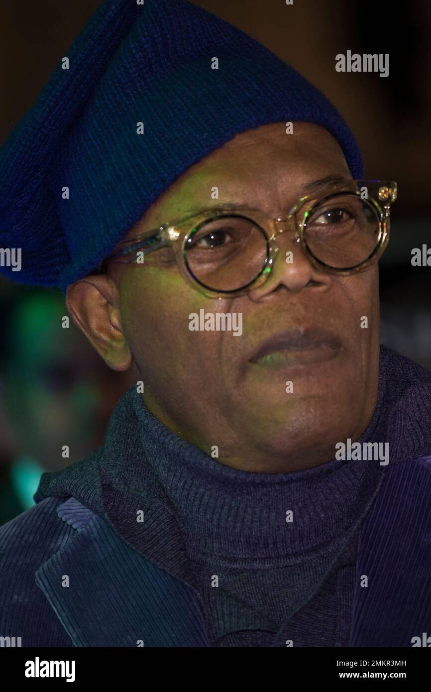 Actor Samuel L. Jackson poses for photographers upon arrival at the ...