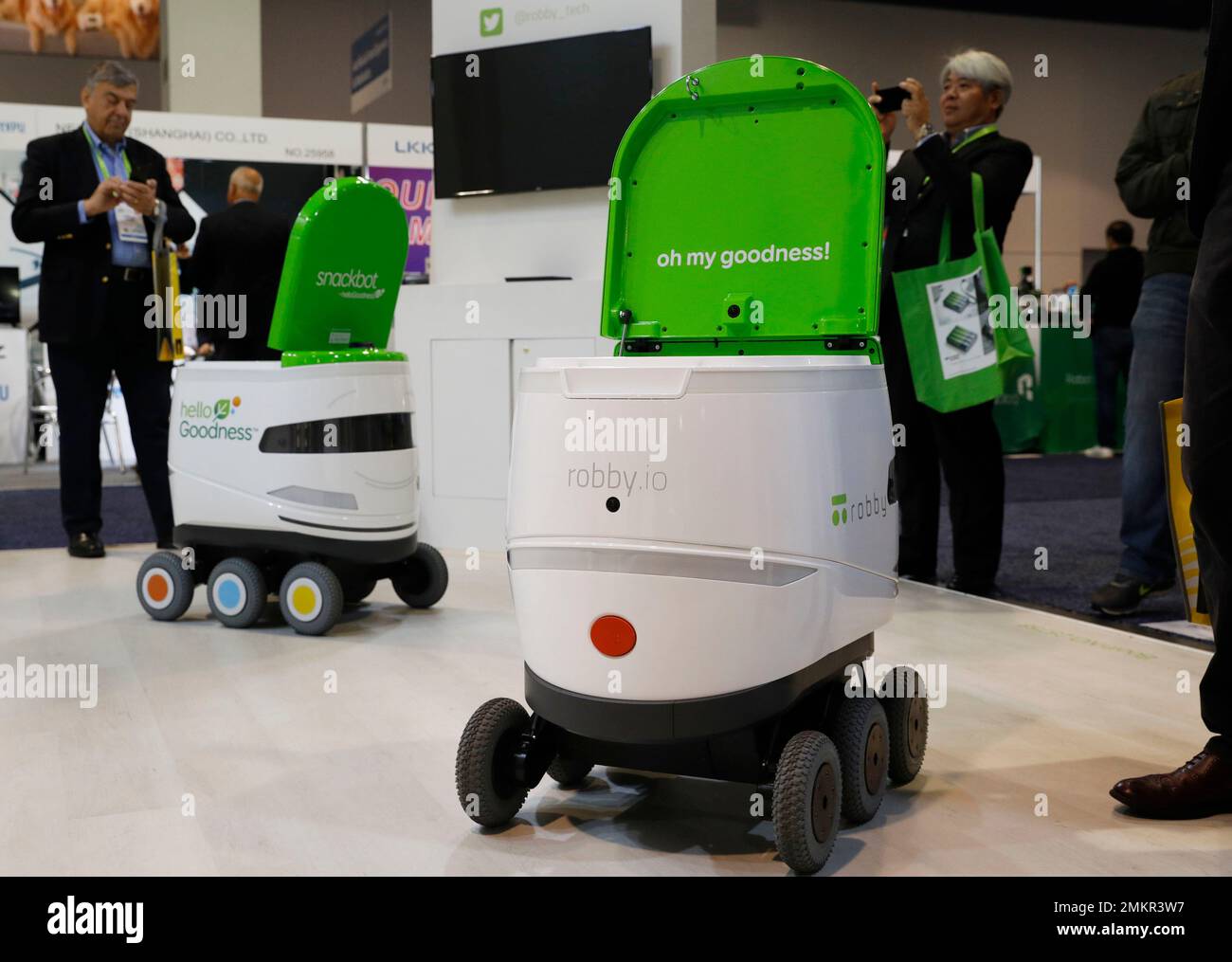 The Robby robot is on display at the Robby booth at CES International ...