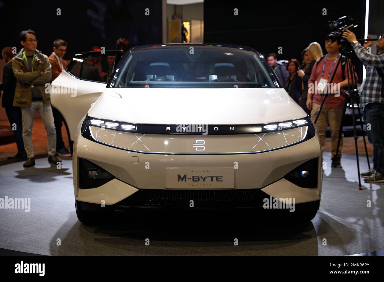 The Byton M-Byte SUV is on display at the Byton booth at CES ...