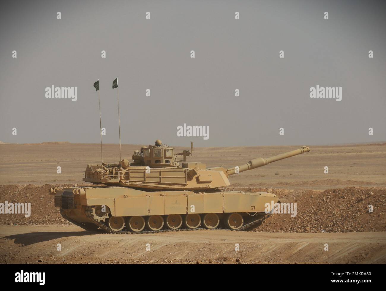 An M1A2 Abrams tank from the Royal Saudi Armed Forces performs fire ...