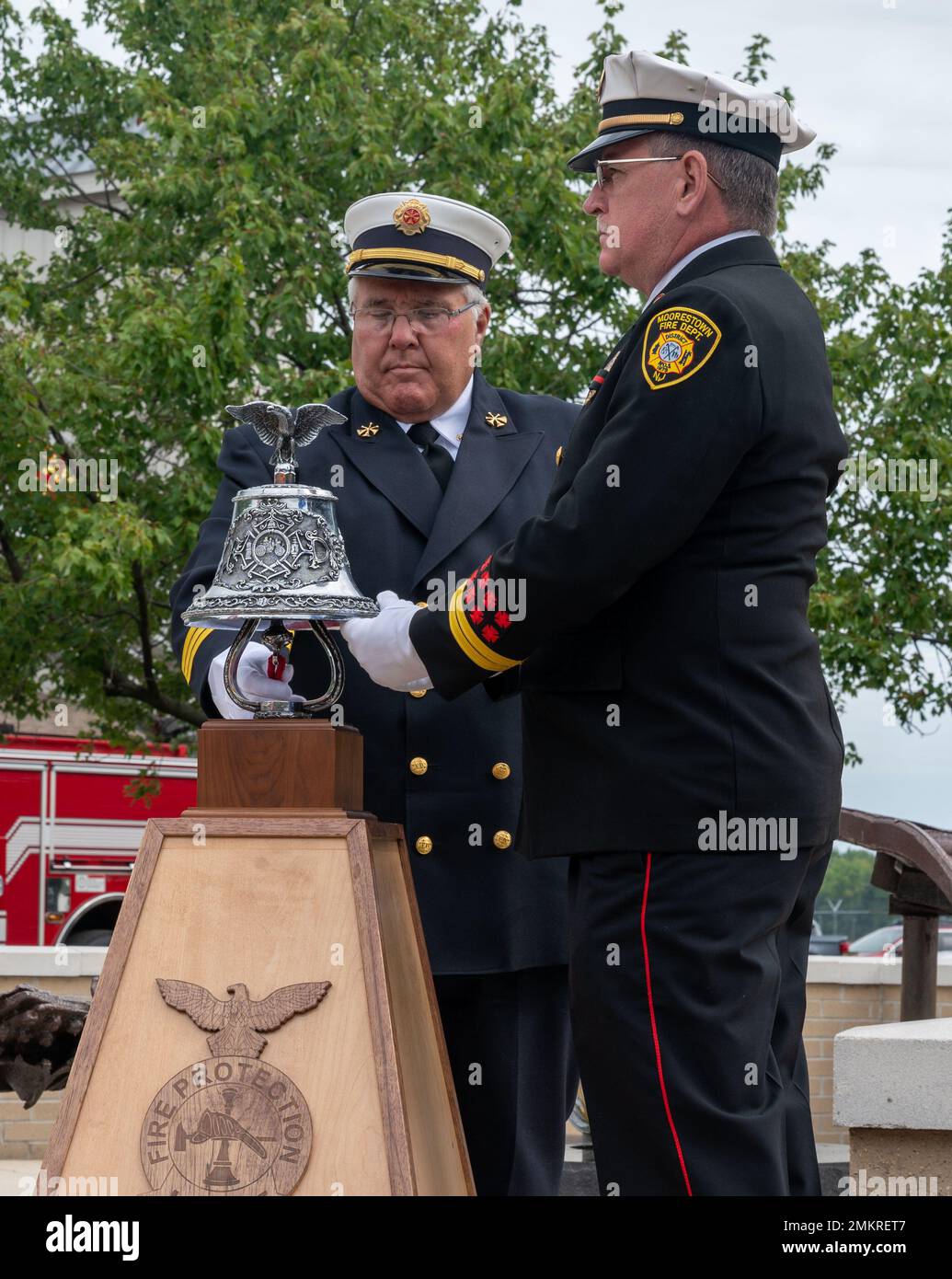 Greg Callier, left, Mount Laurel Fire Department retired battalion fire ...
