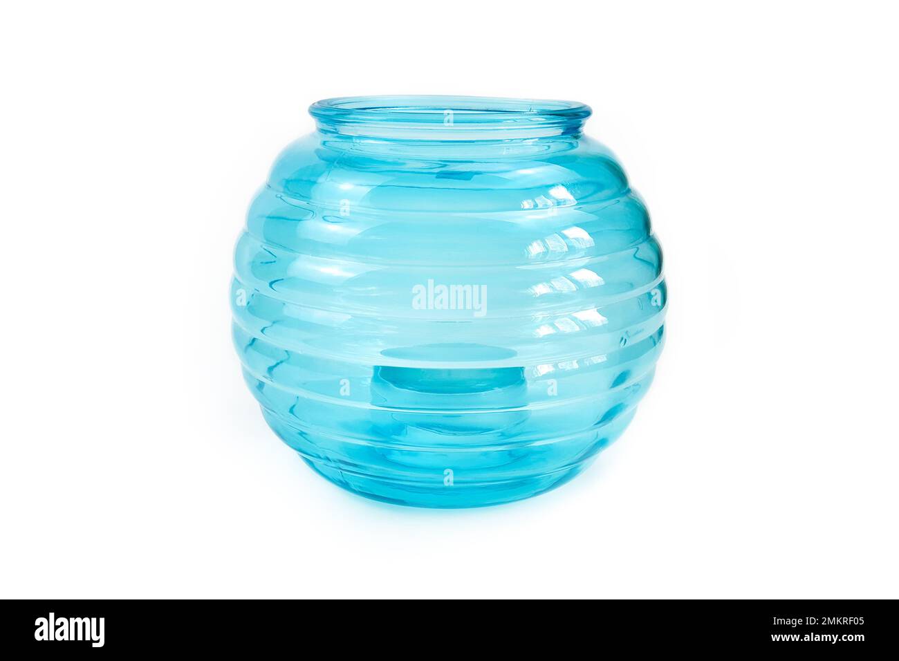 Turquoise round vase and candlestick isolated on white background Stock ...