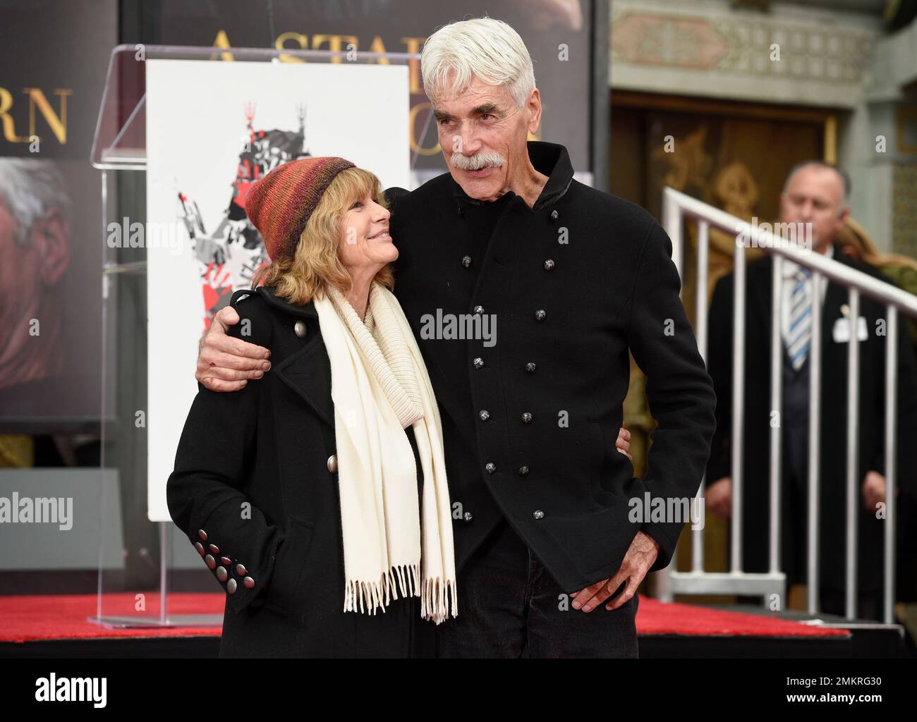 Actor Sam Elliott, right, and his wife Katharine Ross attend a hand and ...