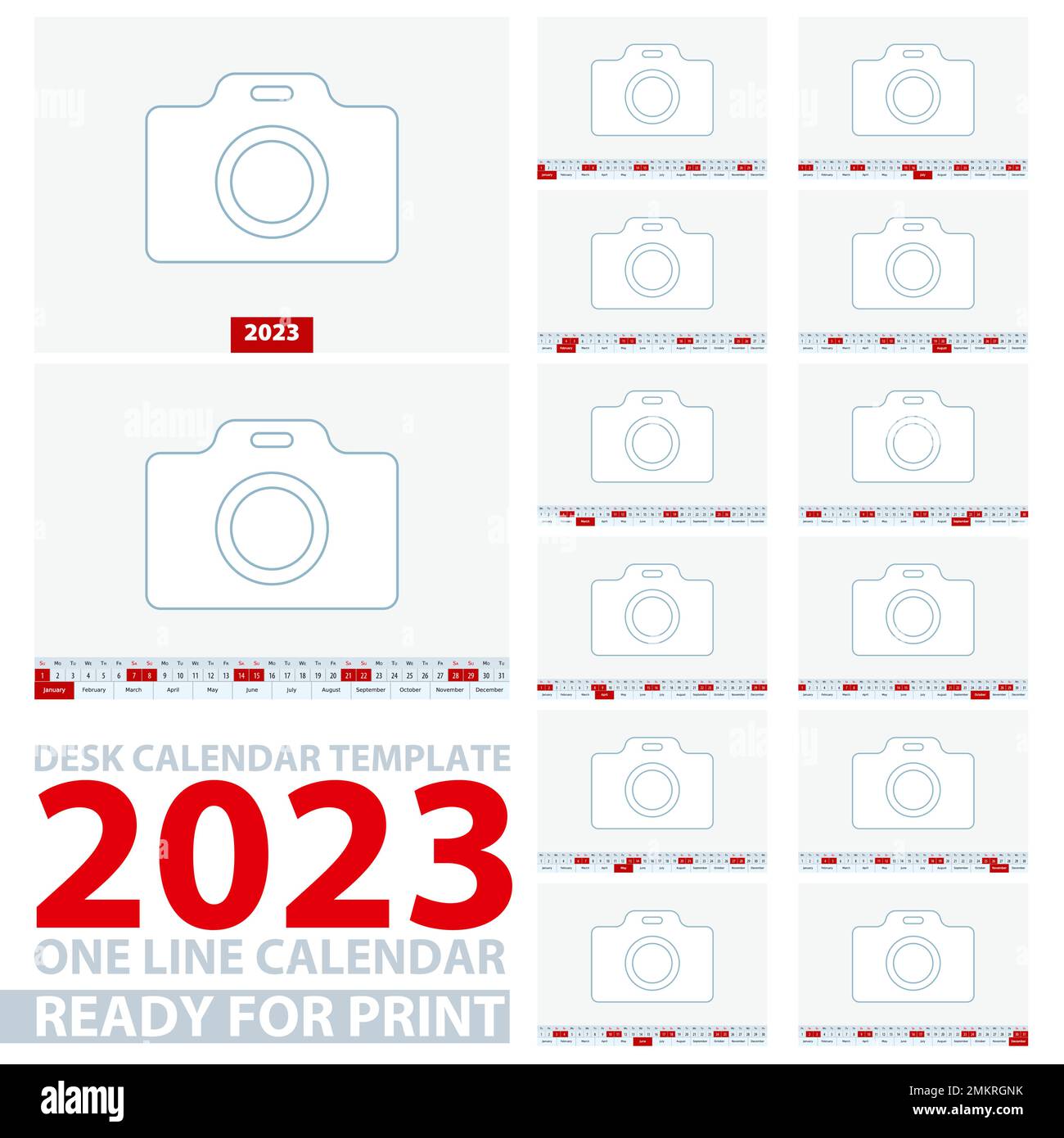 Calendar 2023 in time Stock Vector Images - Alamy
