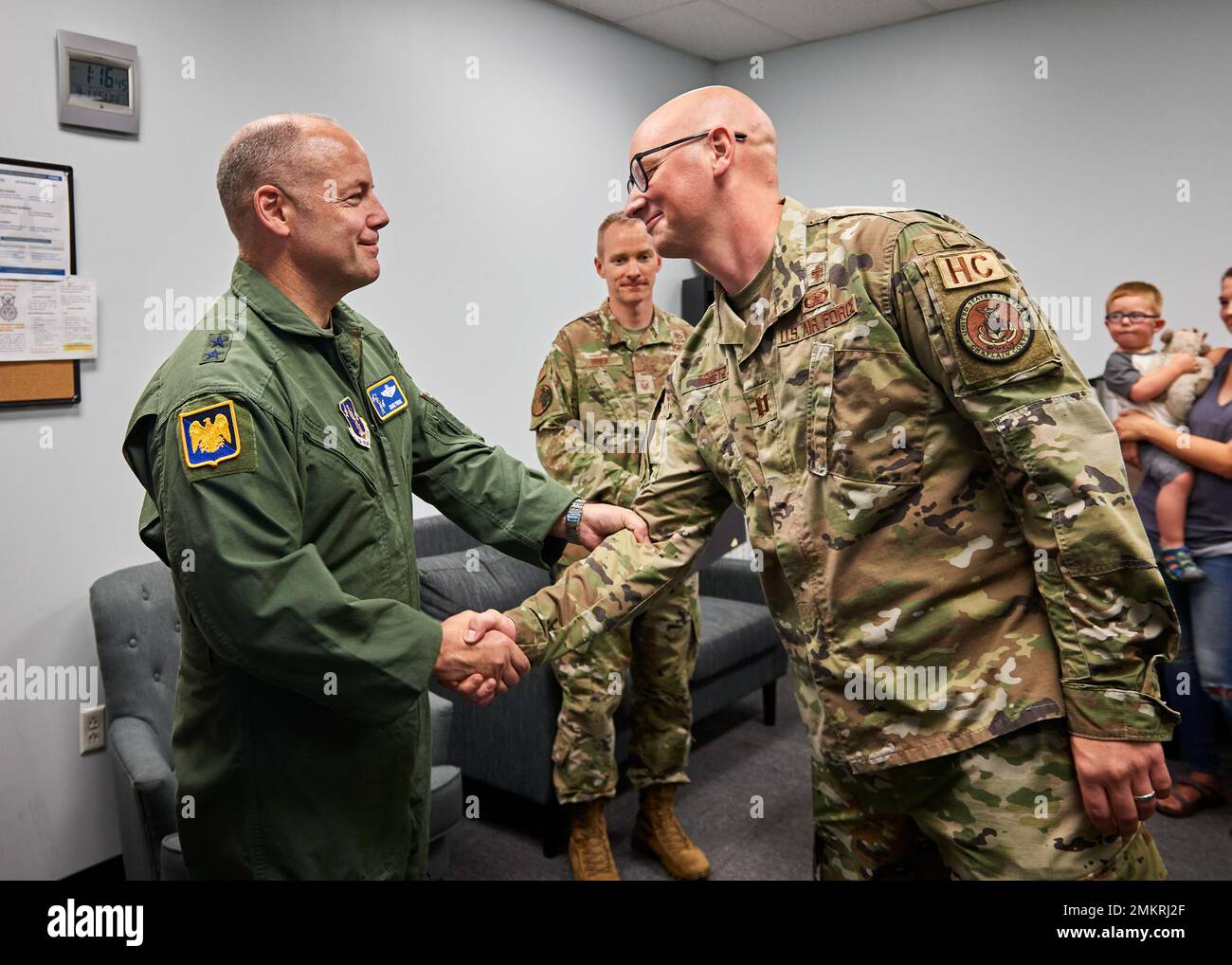 U.S. Air Force Maj. Gen. Duke A. Pirak, left, deputy director of the ...