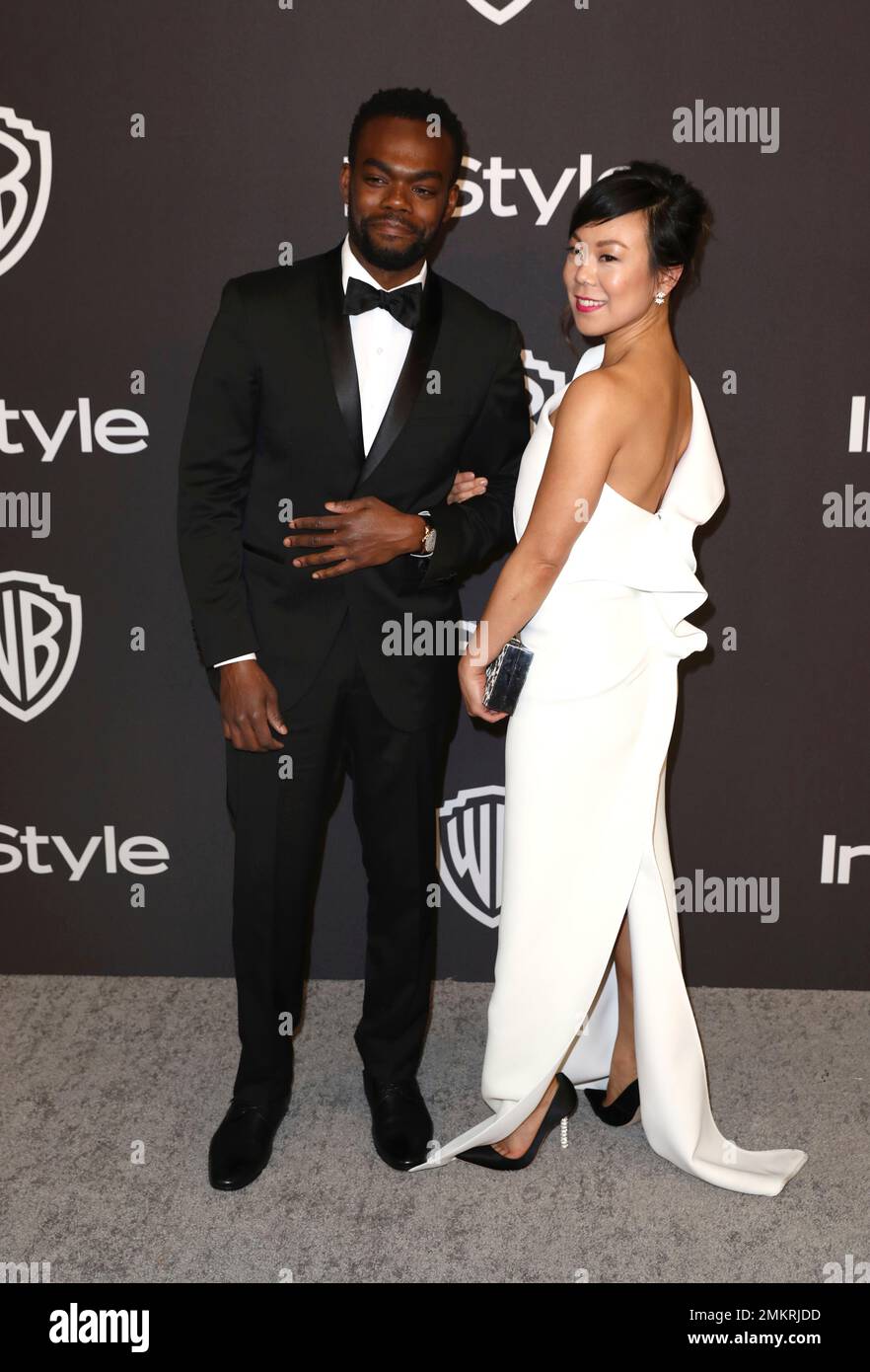 William Jackson Harper, left, and Ali Ahn arrive at the InStyle and ...