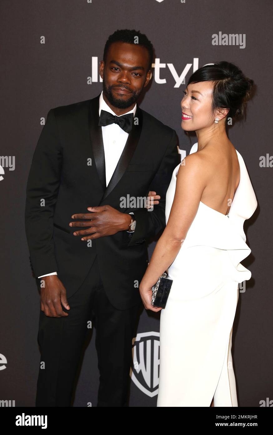 William Jackson Harper, left, and Ali Ahn arrive at the InStyle and ...