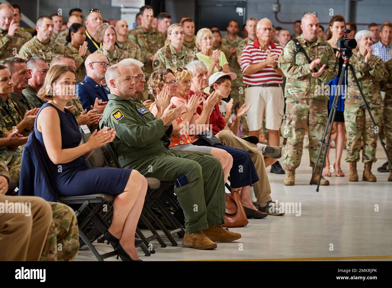U.S. Air Force Maj. Gen. Duke A. Pirak, center left, deputy director of ...