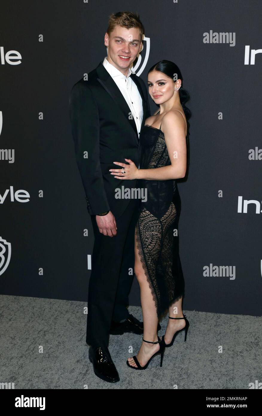 Levi Meaden, left, and Ariel Winter arrive at the InStyle and Warner ...