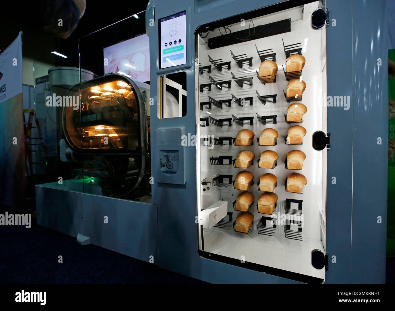 The Breadbot automatic bread baking machine is on display at the ...
