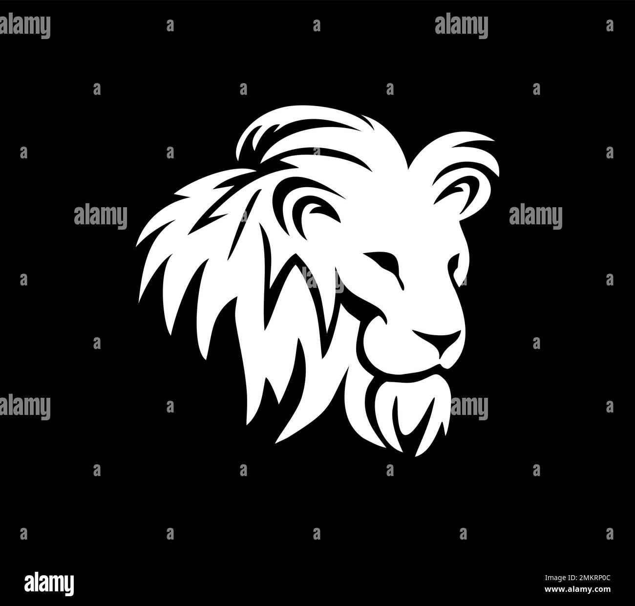 Lion head logo Black and White Stock Photos & Images - Alamy