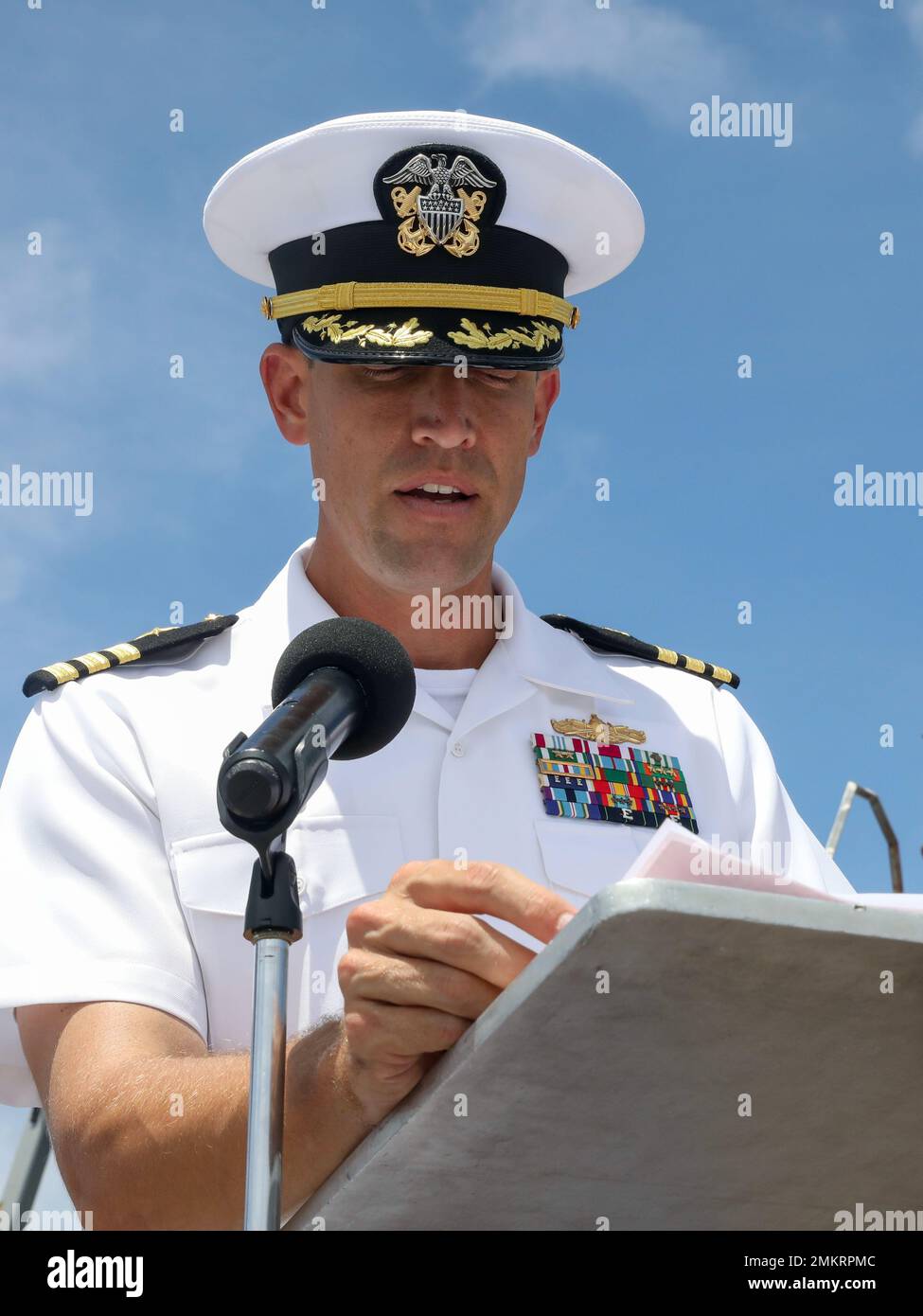 PHILIPPINE SEA (Sept. 11, 2022) – Cmdr. Grant Bryan, commanding officer ...