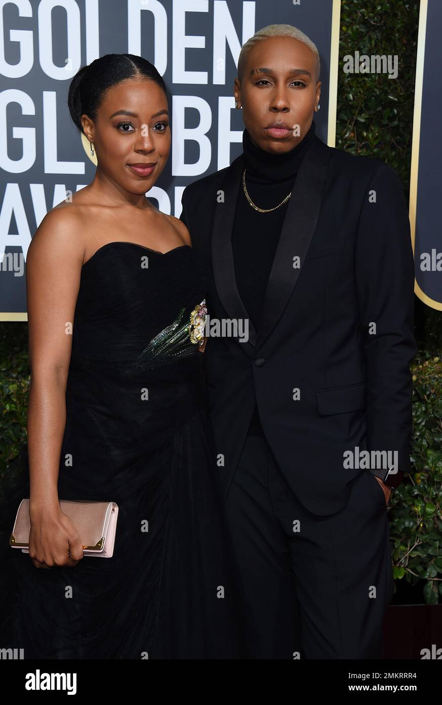 Lena Waithe, right and Alana Mayo arrive at the 76th annual Golden ...