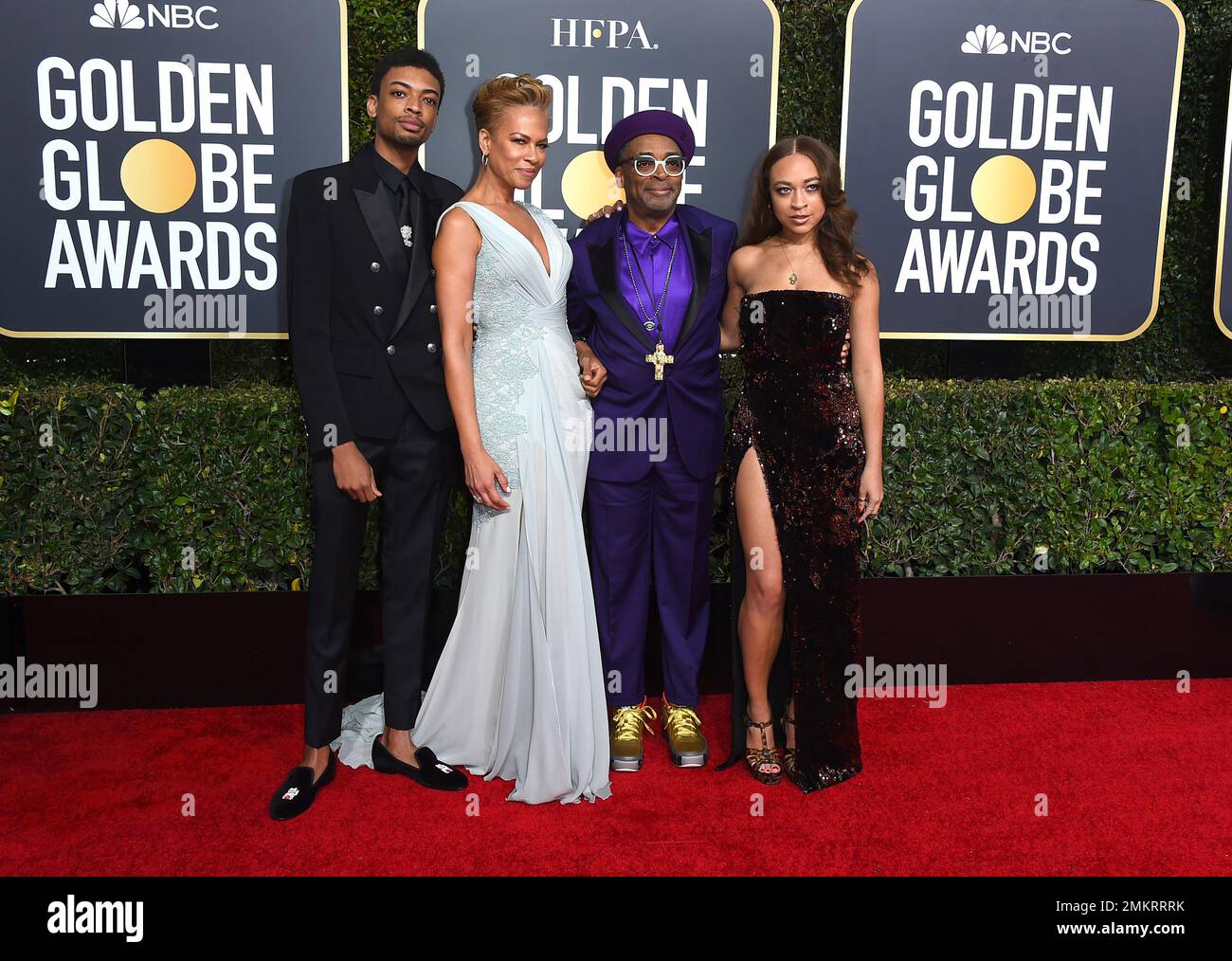 Spike Lee, second right, and from left, son Jackson Lee, wife Tonya ...
