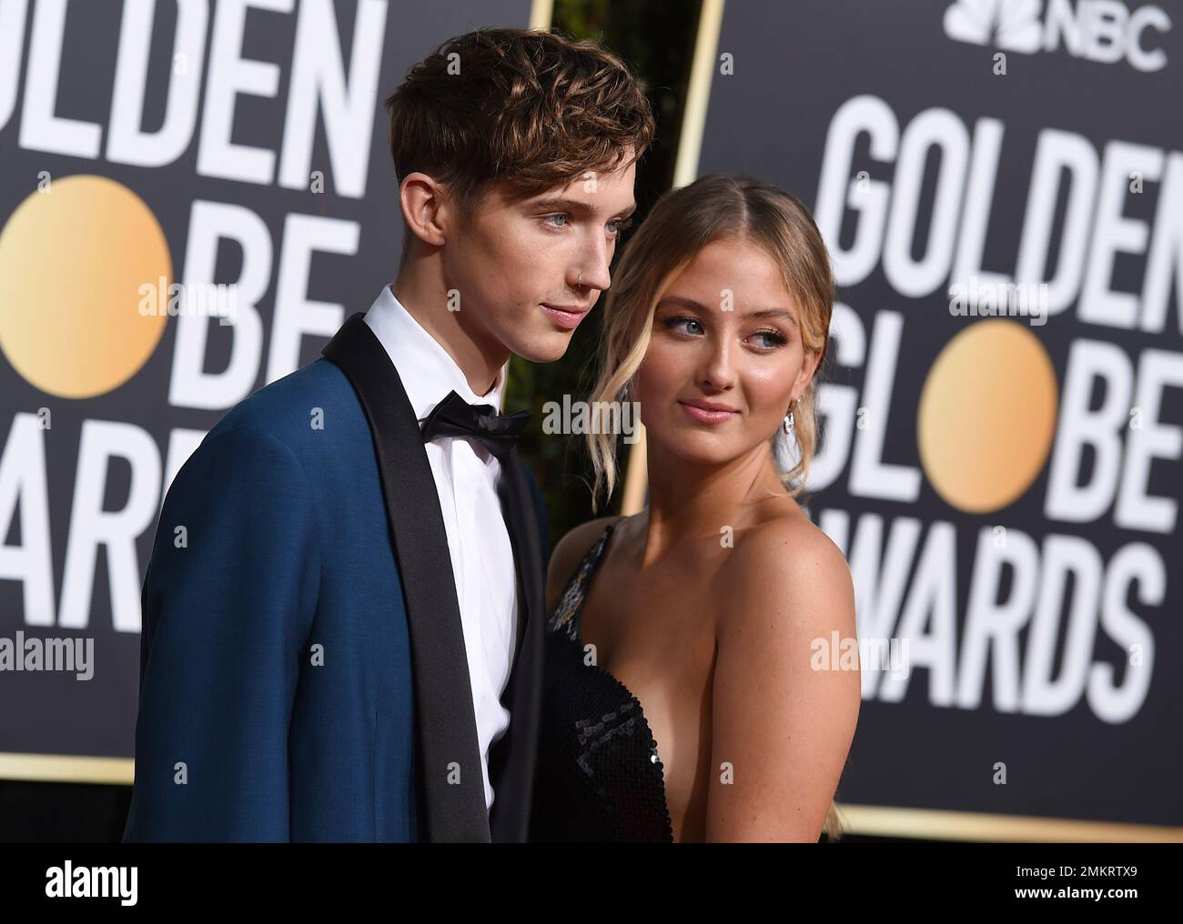 Troye Sivan, left, and Sage Sivan arrive at the 76th annual Golden Globe Awards at the Beverly ...
