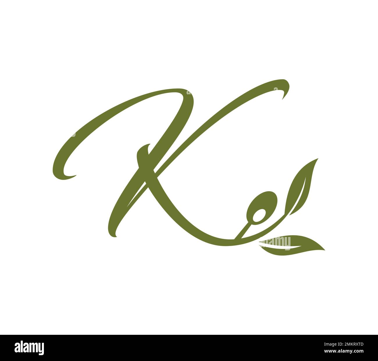 A vector illustration of Grape Vine Monogram Initial Logo Letter K Stock Vector Image & Art - Alamy