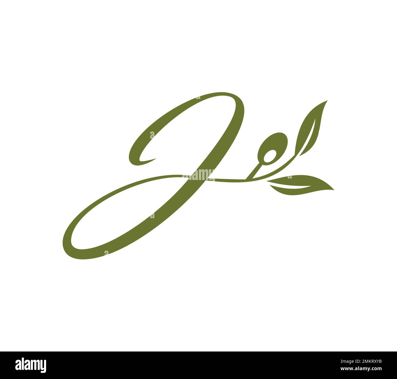A vector illustration of Grape Vine Monogram Initial Logo Letter J Stock Vector Image & Art - Alamy