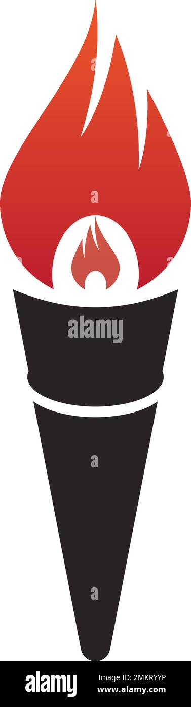 torch icon vector illustration logo design and backgraound Stock Vector ...