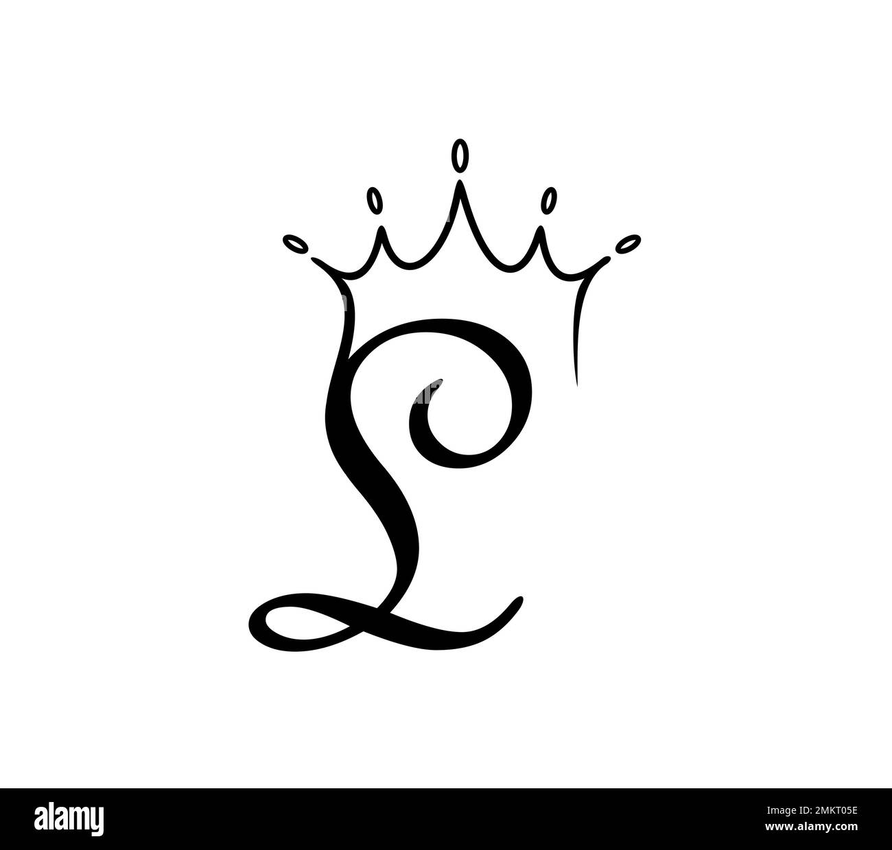 A vector illustration of Crown Monogram Logo Initial Letter L Stock ...