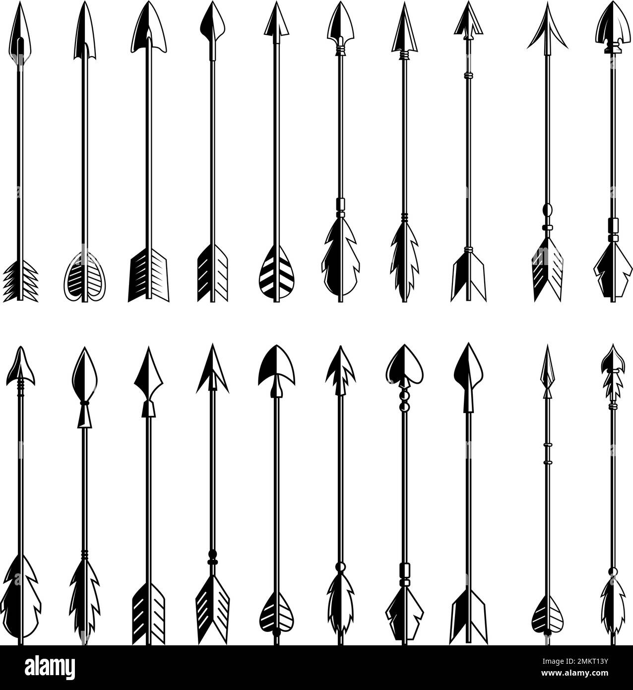 Traditional archer bow arrow Black and White Stock Photos & Images - Alamy