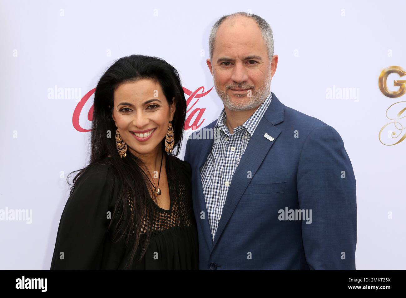 Bahar Soomekh, left, and Clayton Frech arrive at the '6th Annual Gold ...