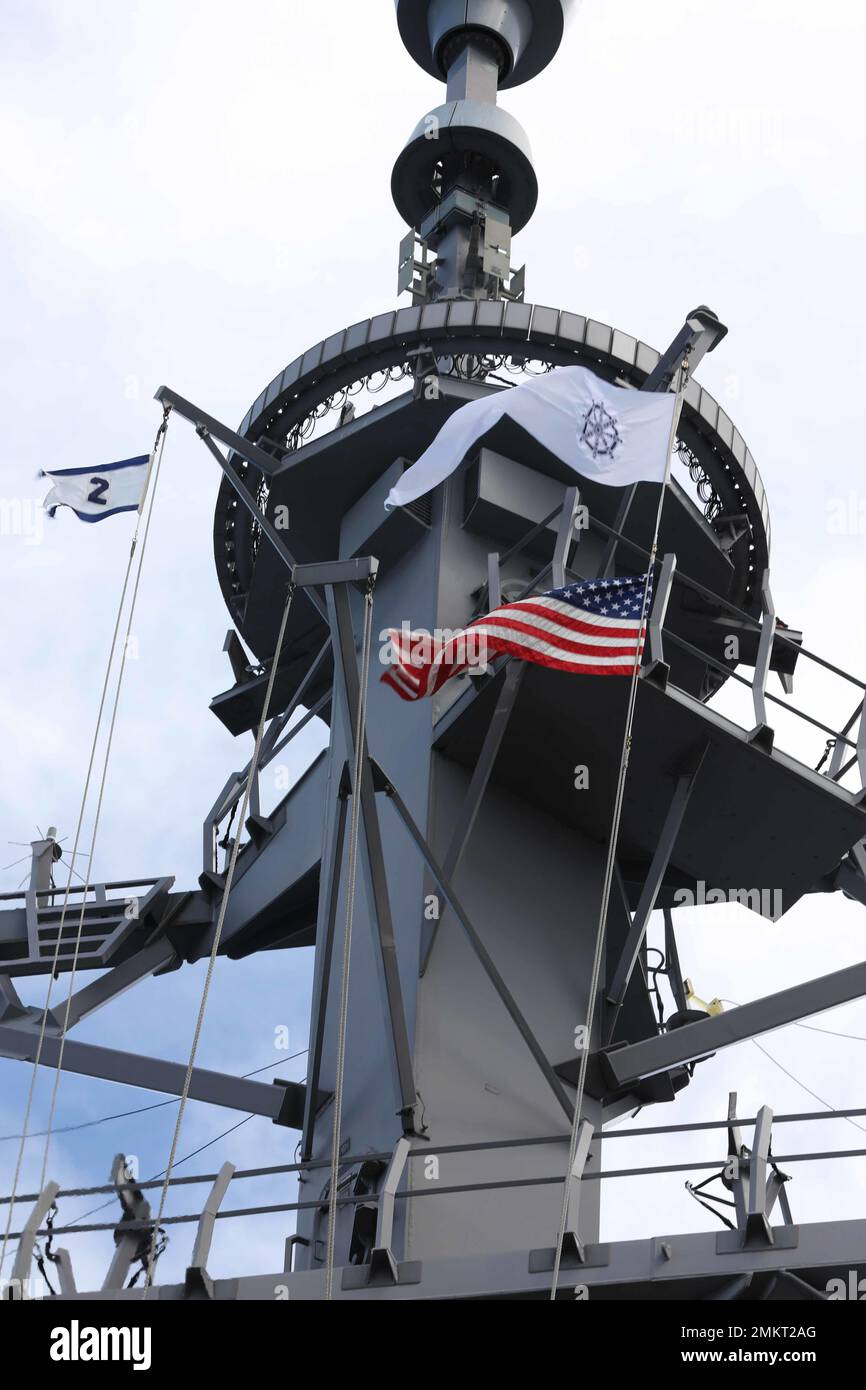 ATLANTIC OCEAN (Sept. 11, 2022) The Buddhist pennant flies for the ...