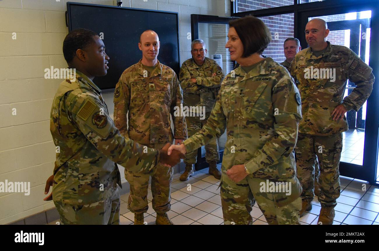 Maj. Gen. Sheryl Gordon visits airmen of the 117th Air Refueling Wing ...