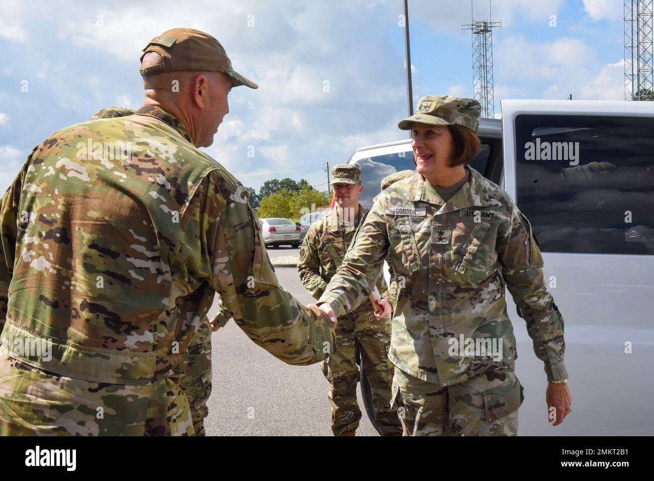 US Army Maj. Gen. Sheryl Gordon visits airmen of the 117th Air ...