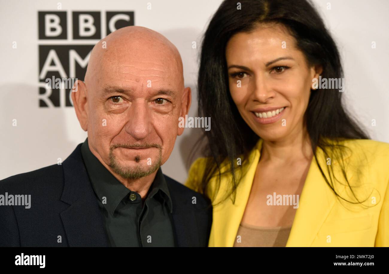 Actor Sir Ben Kingsley and his wife Daniela Lavender pose together at ...