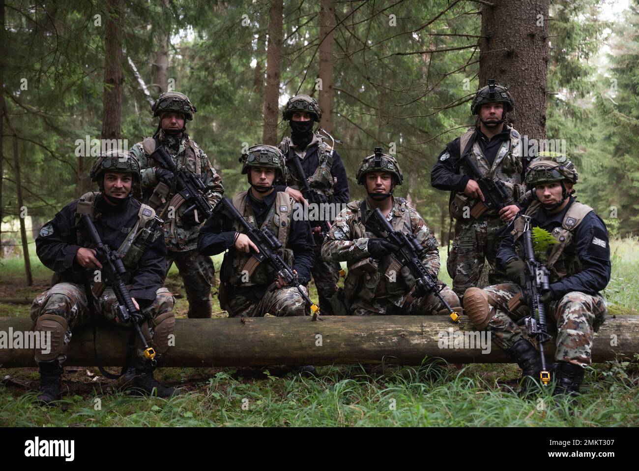 North Macedonian soldiers with the 2nd Mechanized Infantry Battalion ...