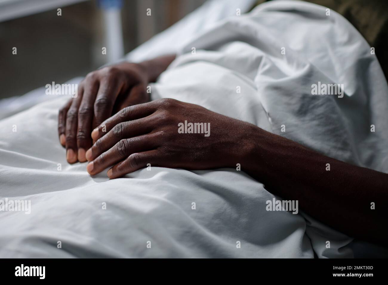 Hands of sick military man sleeping after surgery Stock Photo - Alamy