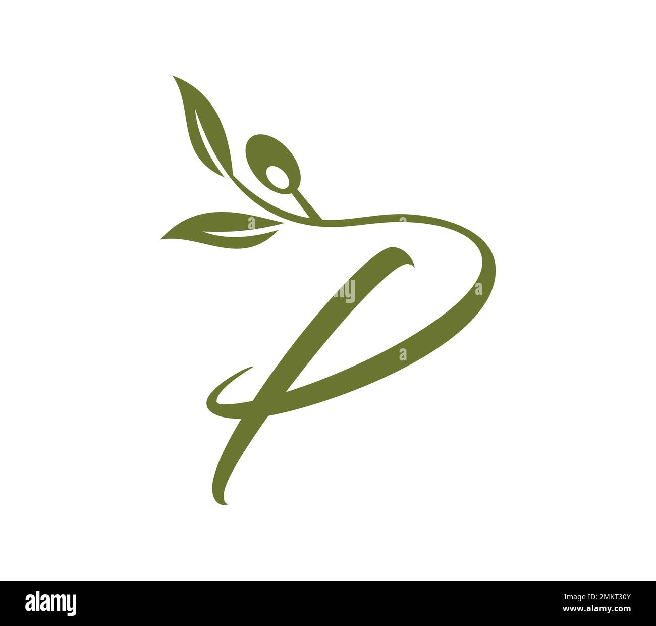 A vector illustration of Grape Vine Monogram Initial Logo Letter P Stock Vector Image & Art - Alamy