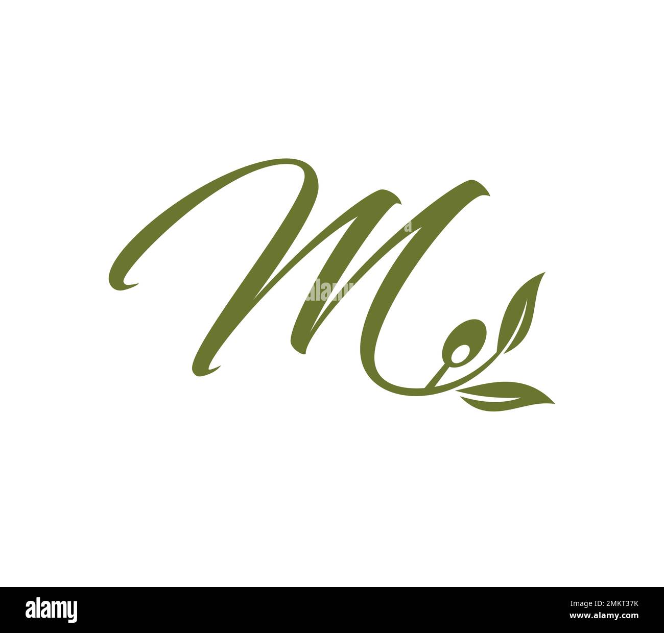 A vector illustration of Grape Vine Monogram Initial Logo Letter M Stock Vector Image & Art - Alamy