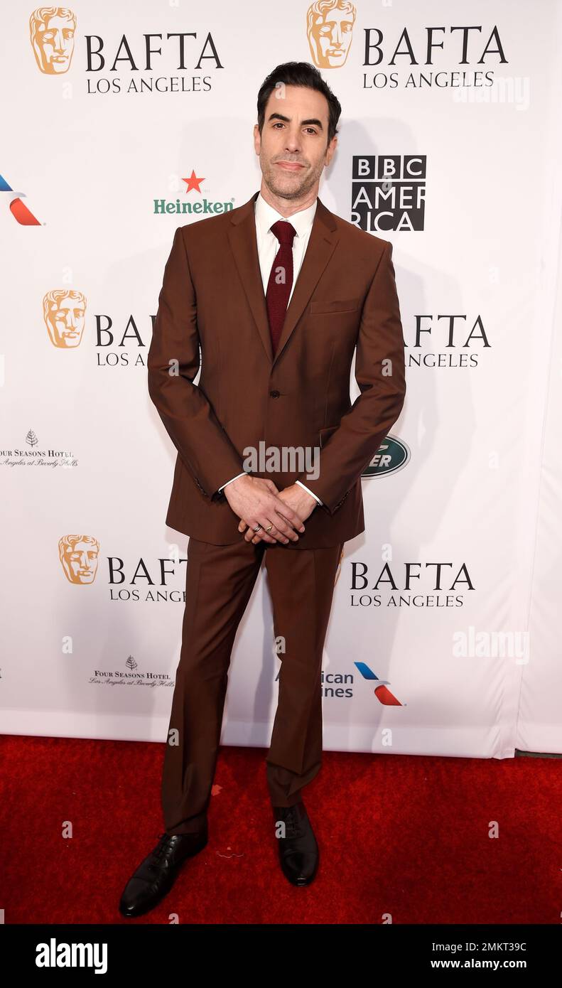 Actor/comedian Sacha Baron Cohen poses at the 2019 BAFTA Tea Party at ...