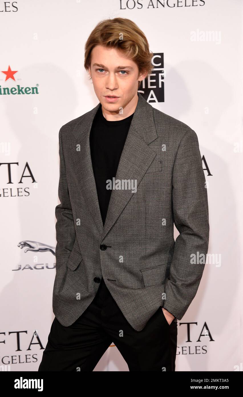 Actor Joe Alwyn poses at the 2019 BAFTA Tea Party at the Four Seasons ...