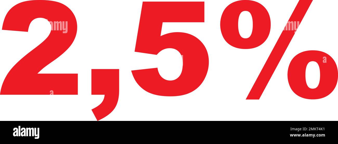 vector icon 2,5%,symbol design template Stock Vector Image & Art - Alamy