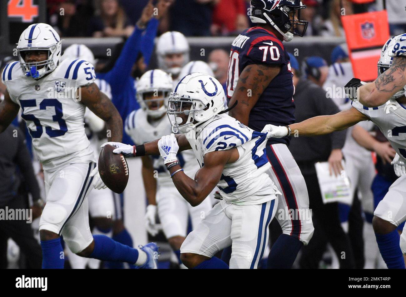 Indianapolis Colts cornerback Kenny Moore (23) celebrates his ...