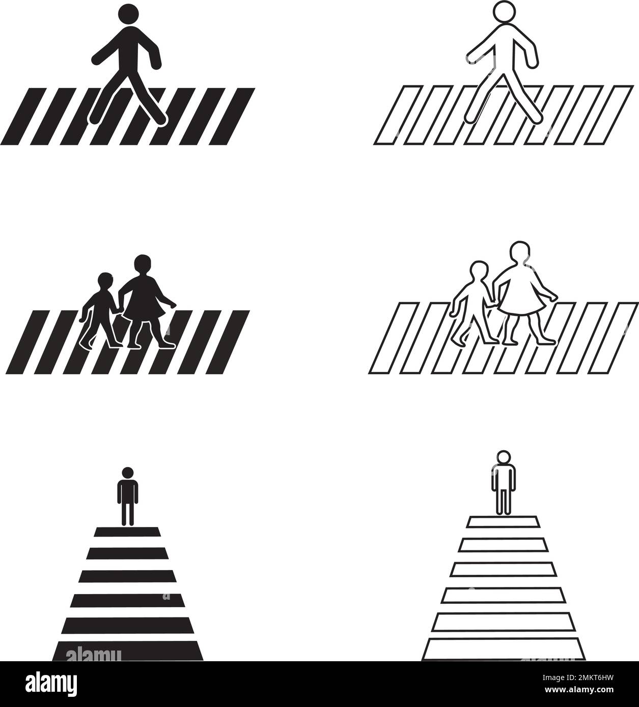 Human road crossing icon on a white background. Pedestrian icon.vector ...