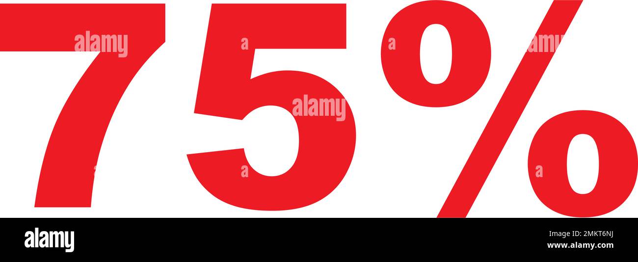 vector icon 75%,symbol design template Stock Vector Image & Art - Alamy