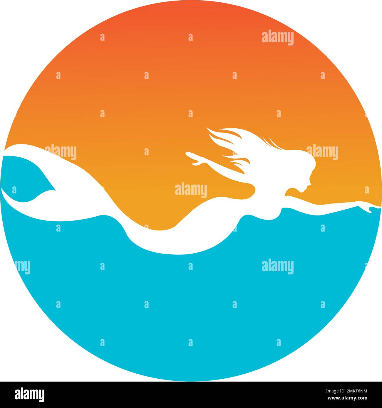 Mermaid logo vector vectors Cut Out Stock Images & Pictures - Alamy