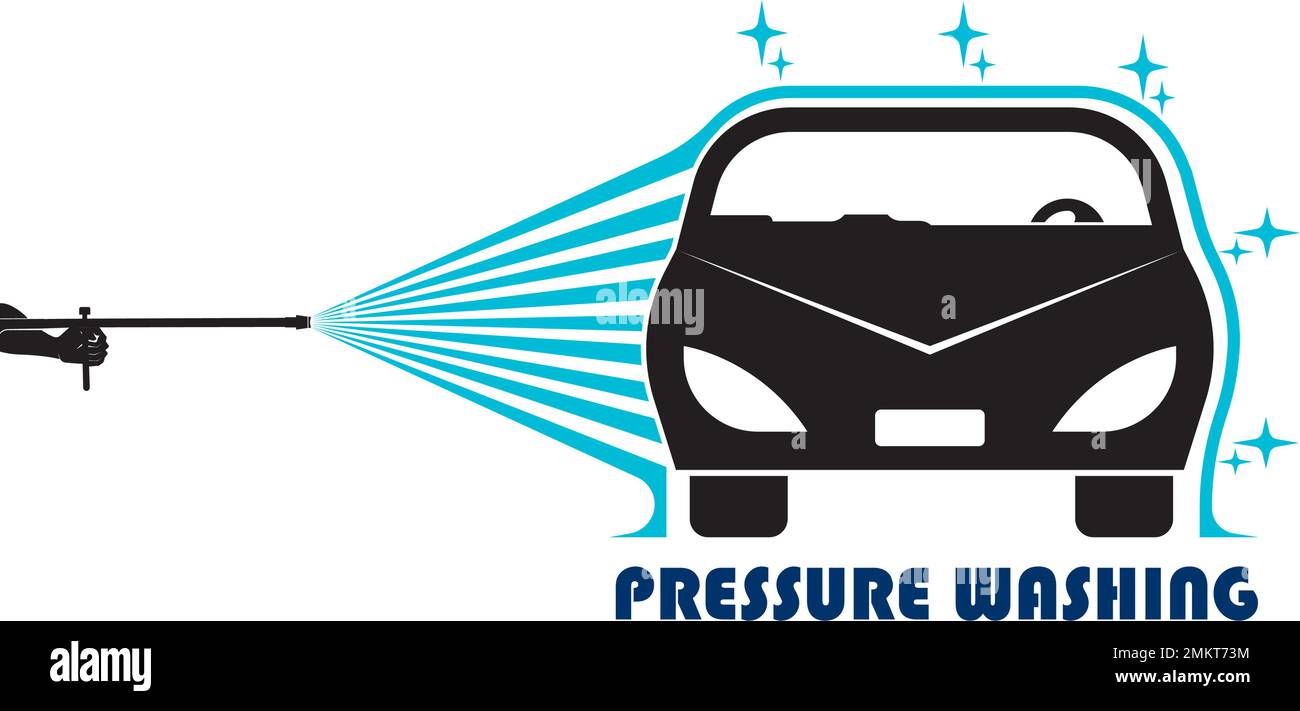 Pressure washing logo vector illustration design template background ...