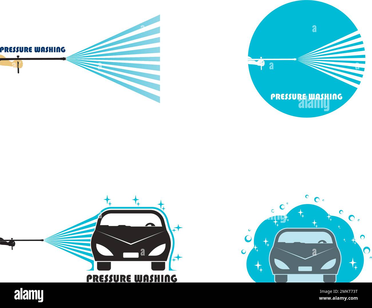 Pressure washing logo vector illustration design template background ...