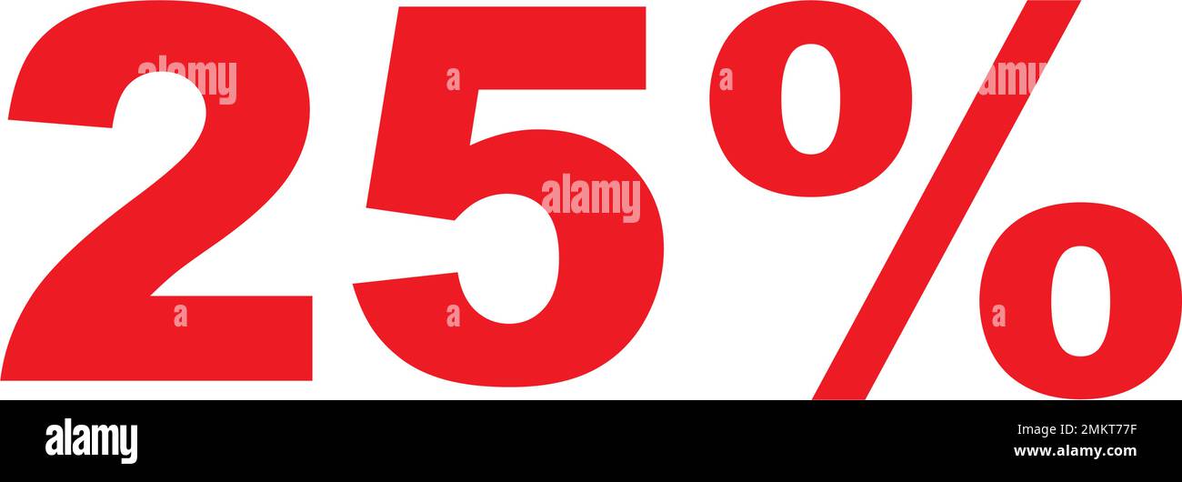 vector icon 25%,symbol design template Stock Vector Image & Art - Alamy